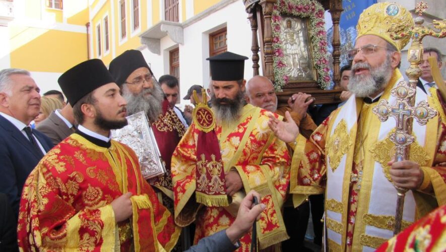 Η εορτή των Ταξιαρχών Μιχαήλ & Γαβριήλ στην Ιερά Μονή Πανορμίτη Σύμης ...